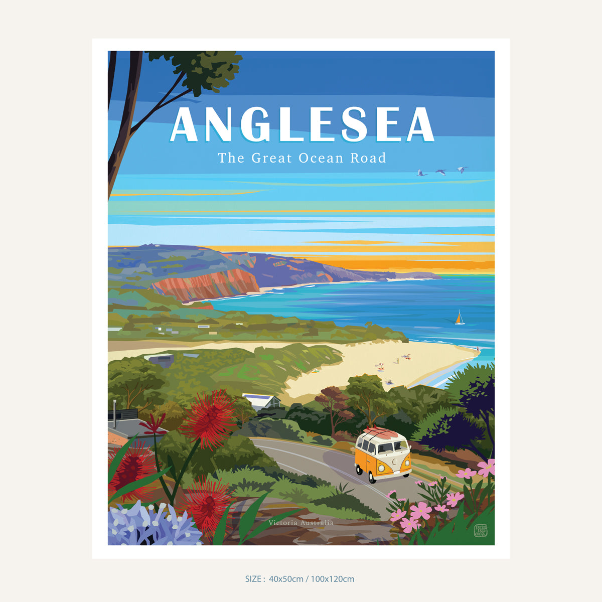 Anglesea Print The Great ocean Road Limited Edition Art Print Nicholas ...