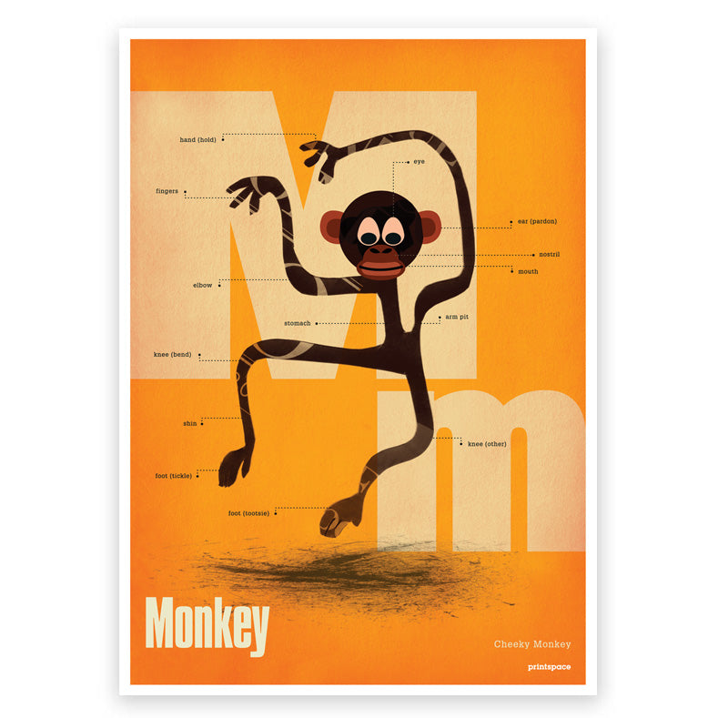 Cheeky Monkey Poster 50x70cm | printspace