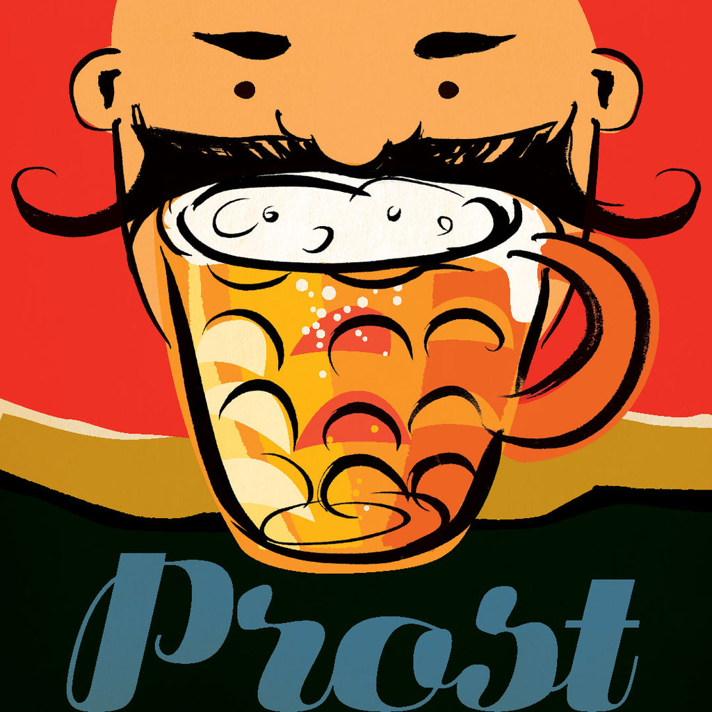 Prost Art Print Nicholas Girling Printspace Vintage Inspired Poster