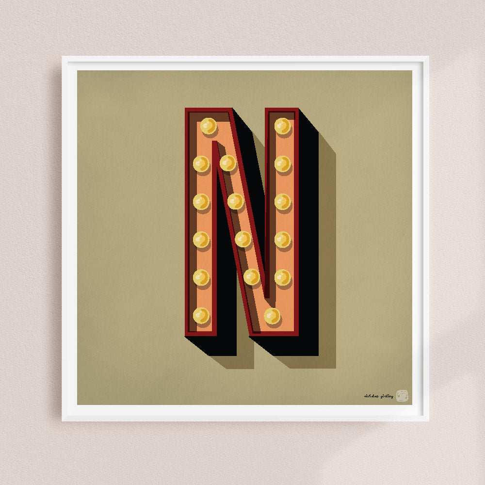 N is for Art Print Printspace Nicholas Girling | printspace