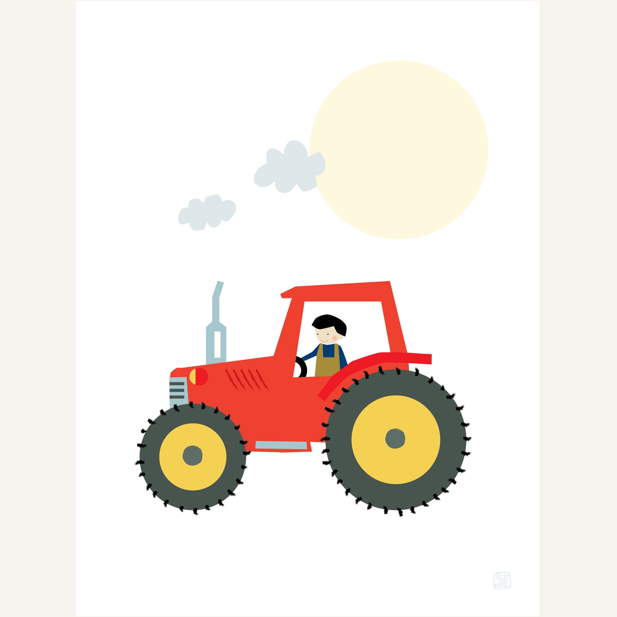 Tractor Art Print Printspace Illustration Contemporary