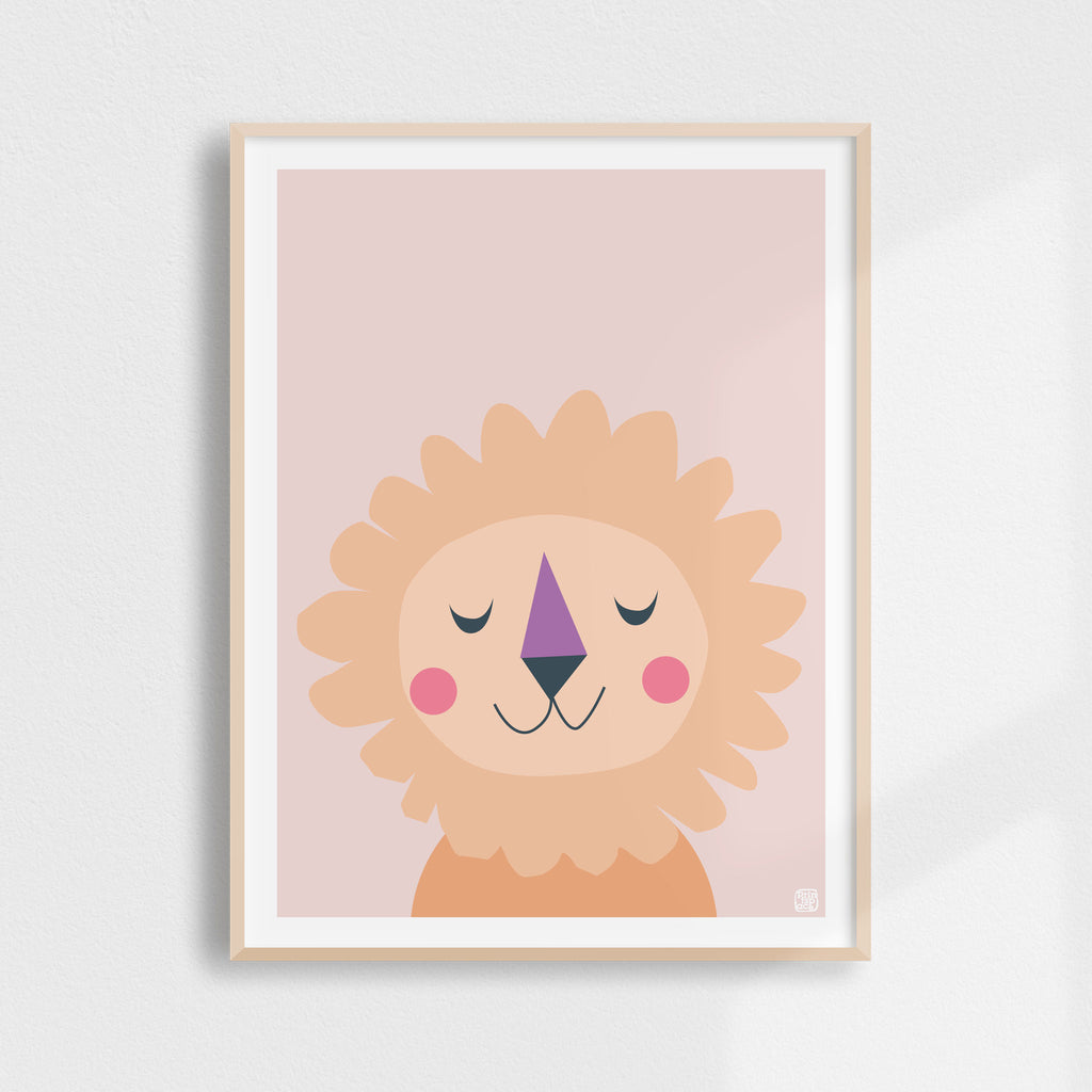 Goodnight Lion Art Print nursery kids print wall art animal animals