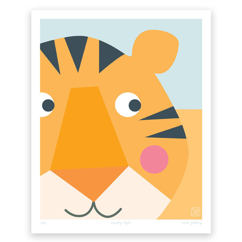 Sneaky Tiger Art Print | printspace